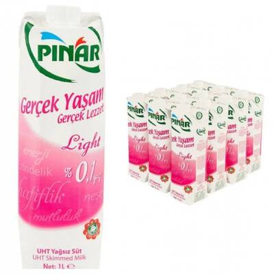 Pınar Süt Light 1000 Ml 12li | ofisegetirelim.com
